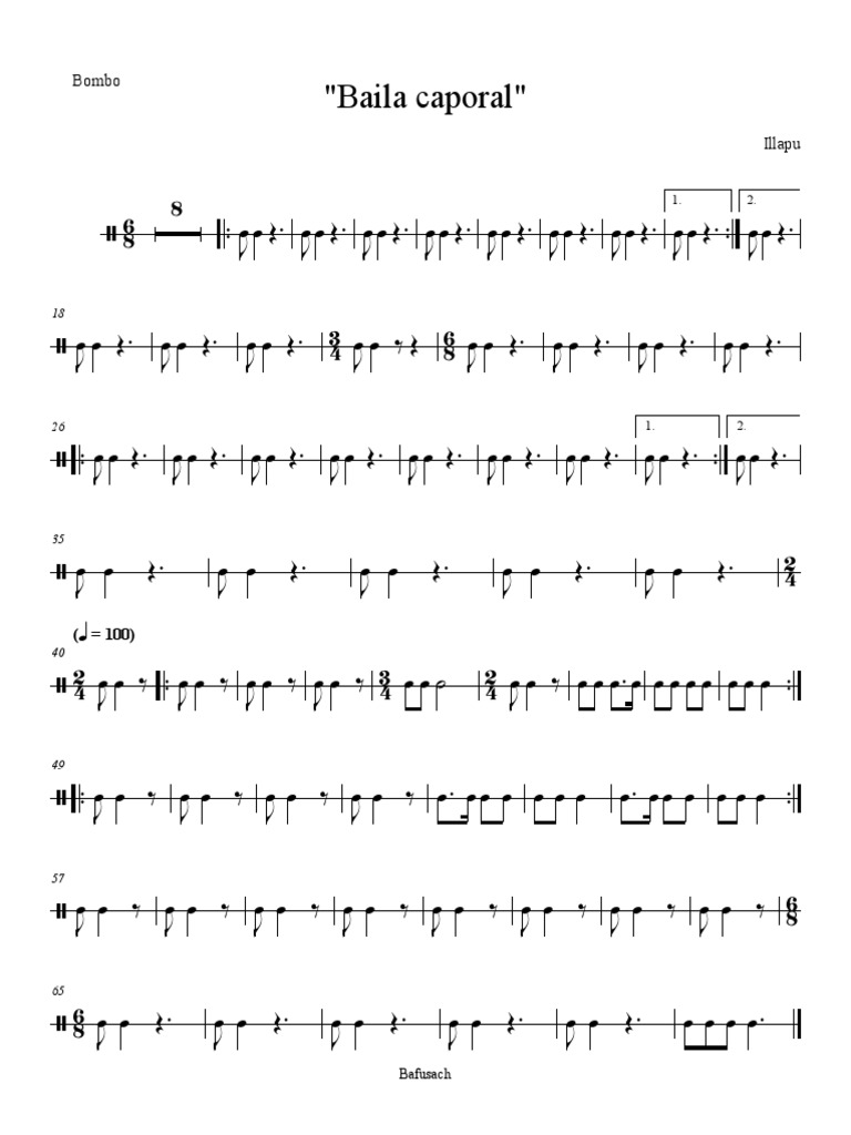 Baila Caporal - Bombo | PDF