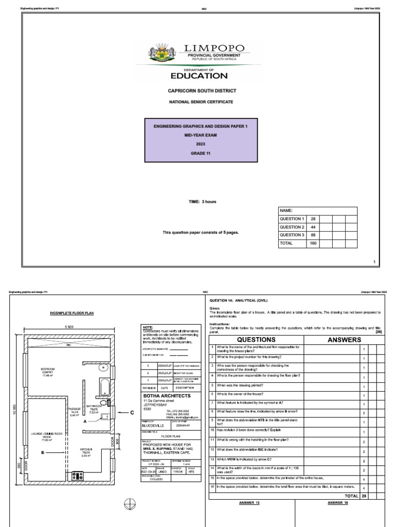 Egd Grade 11 Paper 1 Mid Year 2023 | PDF | Bathroom | Queensland ...