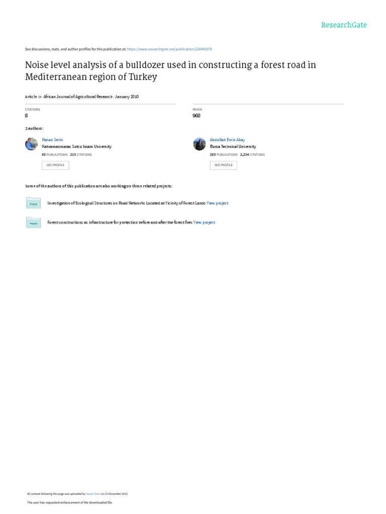 Noise Dose Calculation for Bulldozer Use | PDF | Noise | Sound