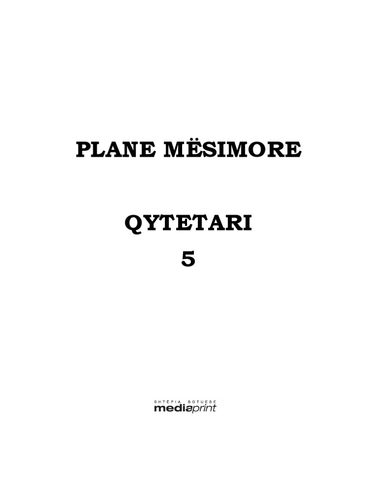 Qytetari 5 Plane Mesimore 2022-2023 Mediaprint | PDF
