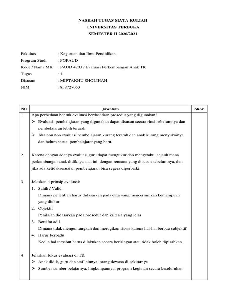 Naskah Tugas Mata Kuliah | PDF