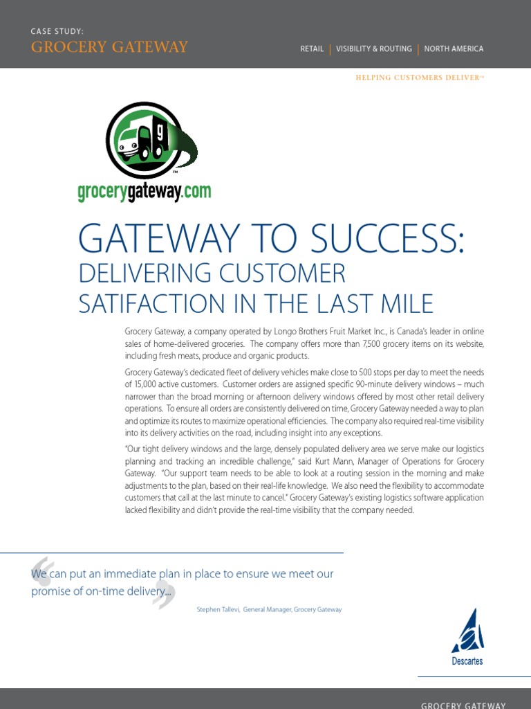 Grocery Gateway | PDF | Grocery Store | Logistics