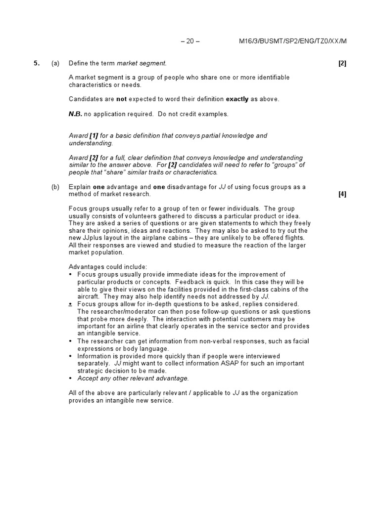 JustJet Markscheme | PDF