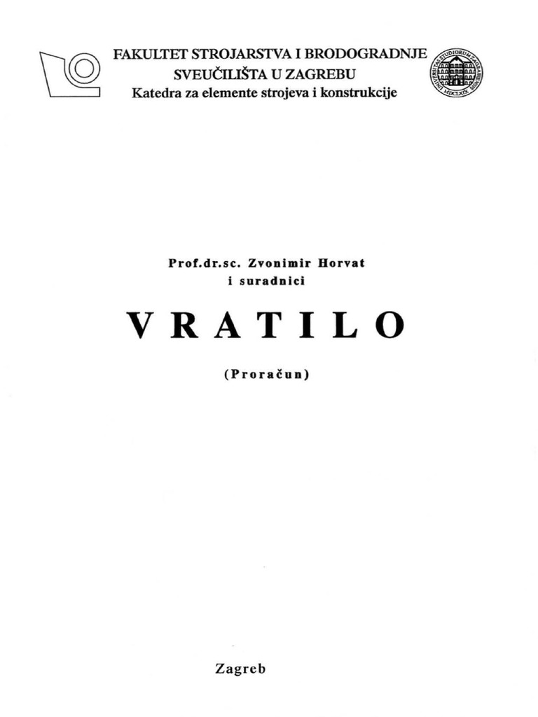 Vratilo (Proračun) KH | PDF