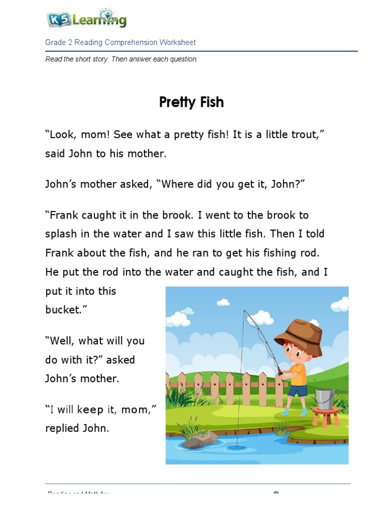 Pretty Fish: A Grade 2 Story with Questions | PDF