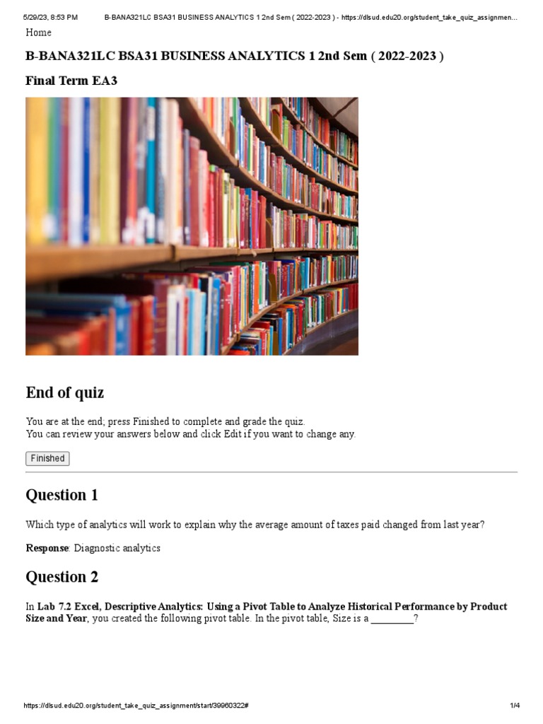 Bana Final Term Ea3 | PDF