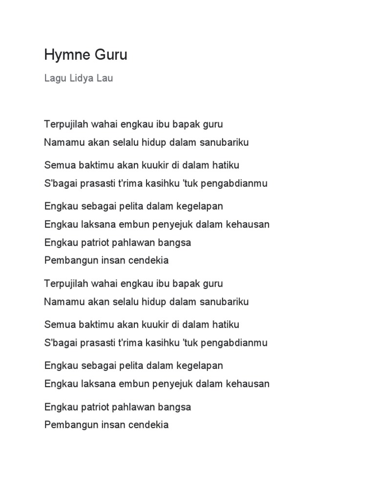 Hymne Guru | PDF | Seni | Agama & Spiritualitas