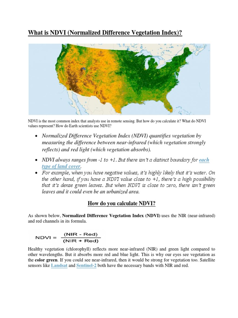 What Is NDVI | PDF