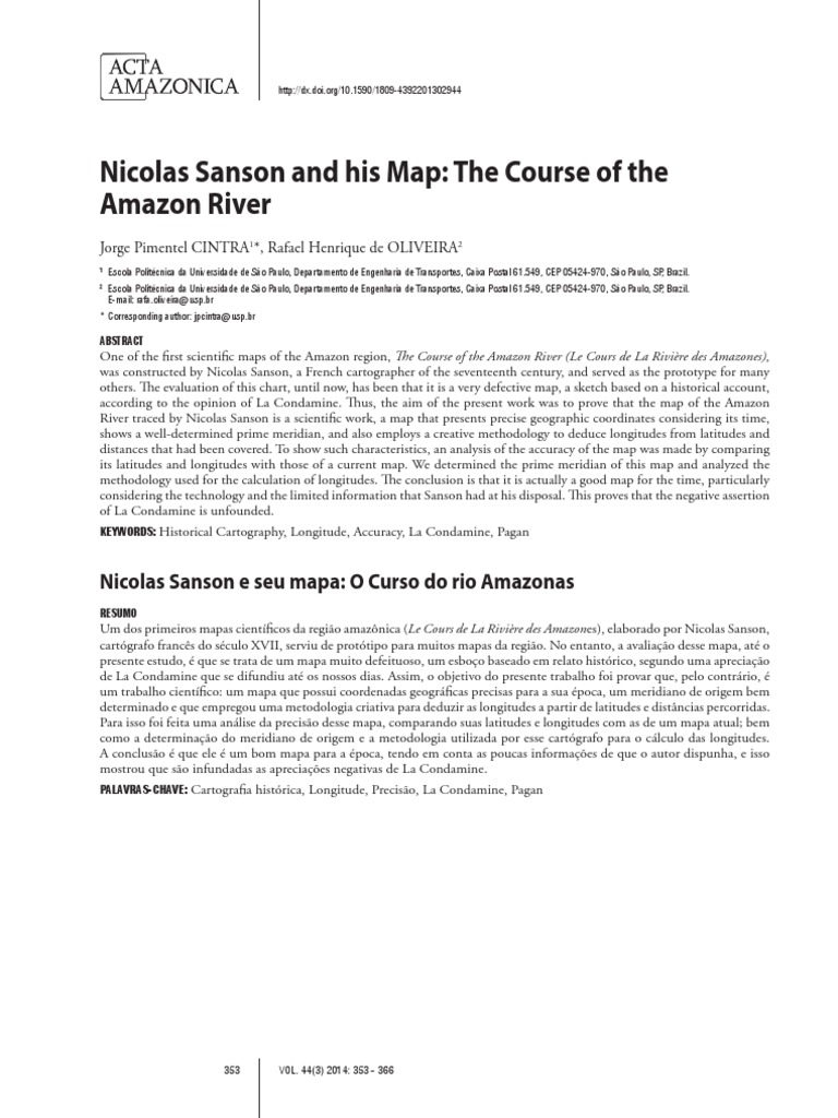 Cintra - Jorge Pimentel - Nicolas Sanson and His Map The Course of The ...