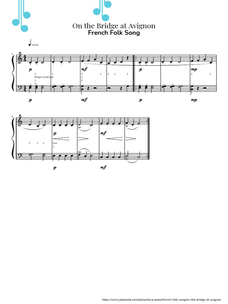 French Folk Song - On the Bridge at Avignon | PDF