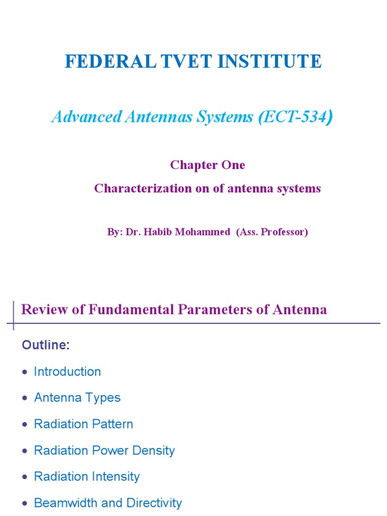01-Review of Fundamental Parameters of Antennas-I | PDF | Antenna (Radio) | Sphere