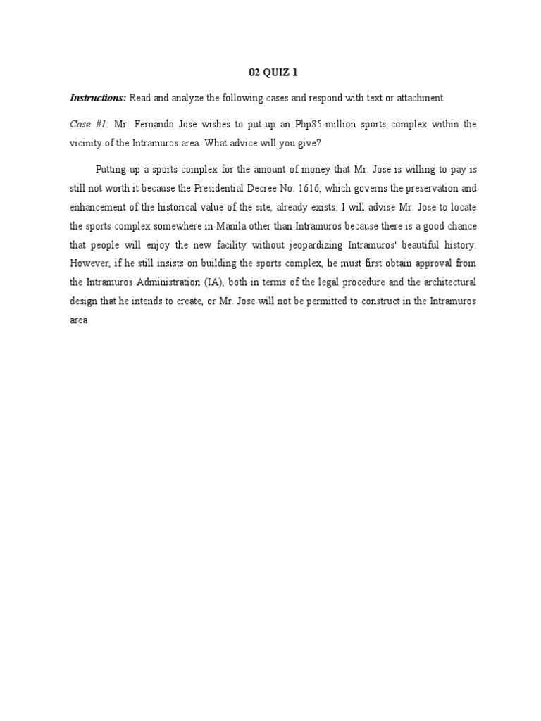 Instructions: Read and Analyze The Following Cases and Respond With ...