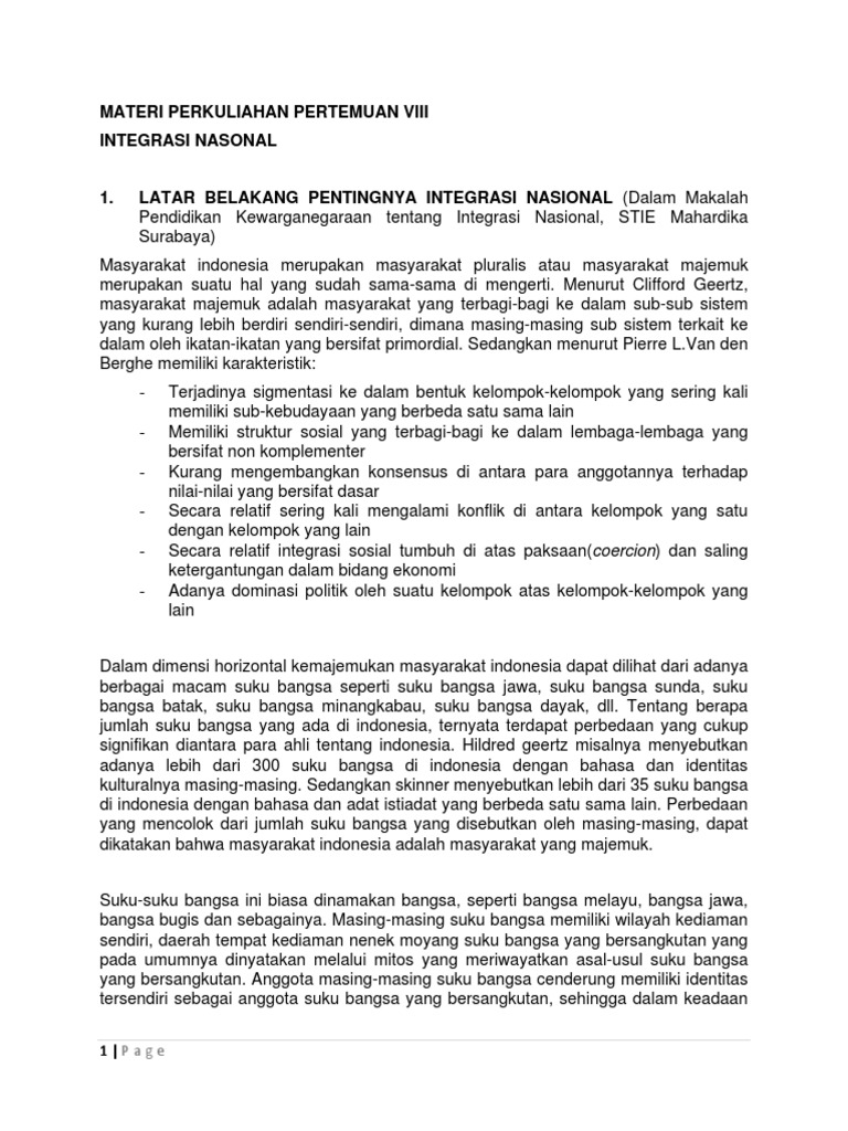 Materi Perkuliahan Pertemuan Viii | PDF