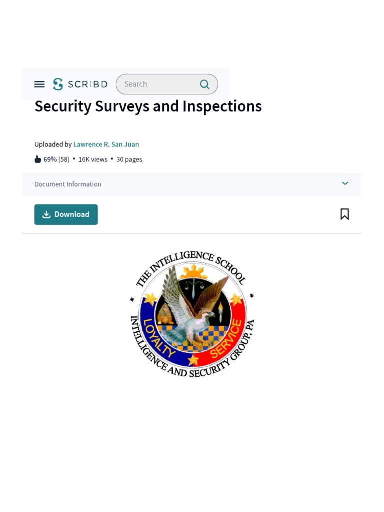 Security Surveys and Inspections - PDF - Counterintelligence - Classified Information | PDF ...
