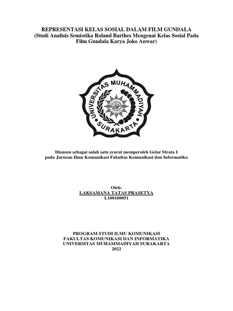 Representasi Kelas Sosial Dalam Film Gundala (Studi Analisis Semiotika ...