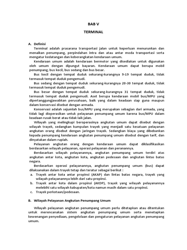 Bab V Terminal | PDF