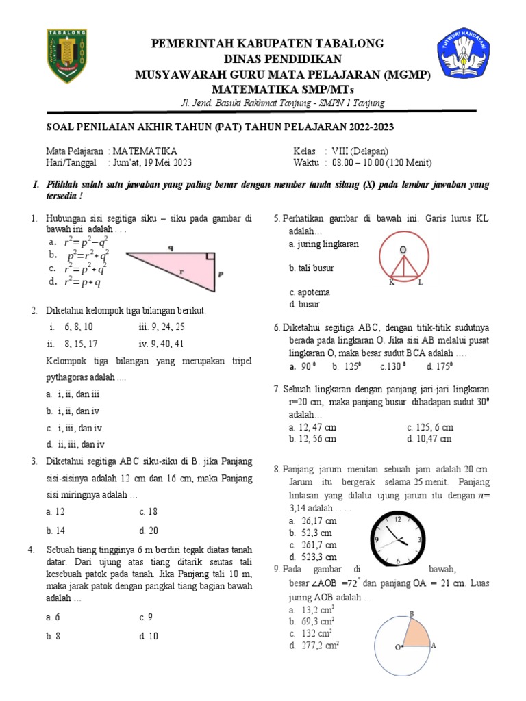 Soal Pat Kelas 8 | PDF