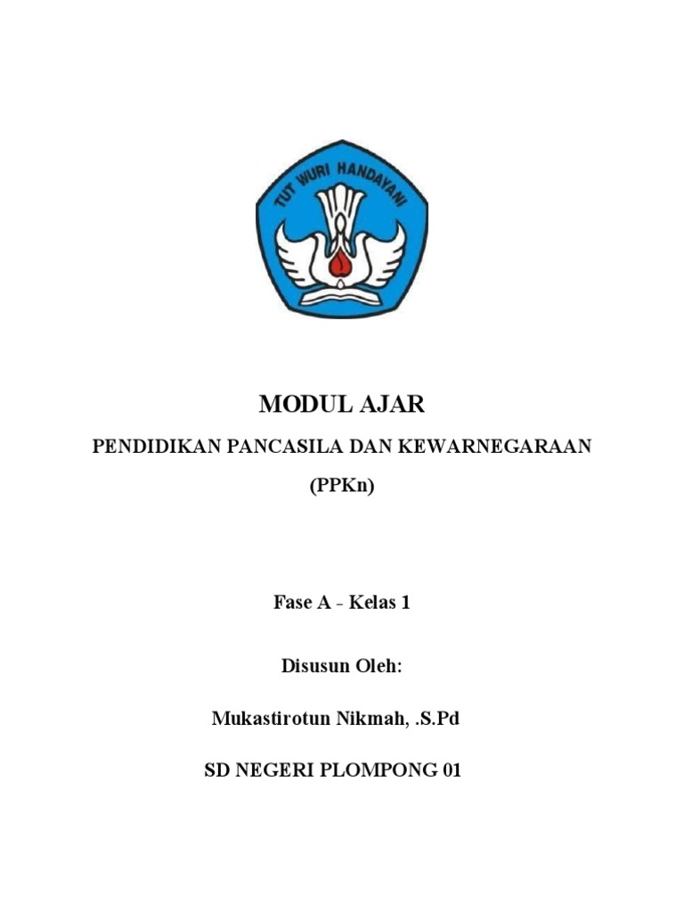 Modul Ajar - PKN - LENGKAP KLS 1 | PDF
