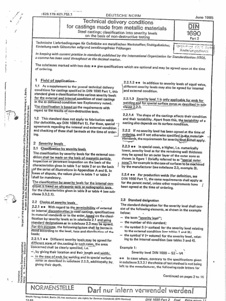 DIN 1690 Part. 2 | PDF