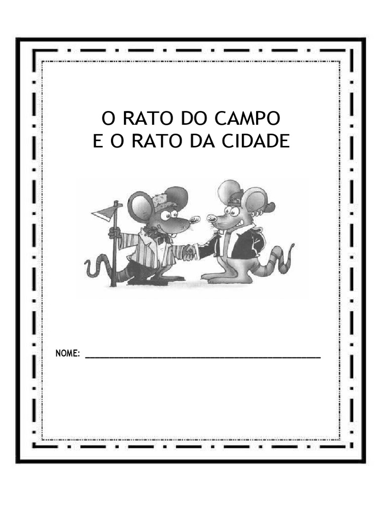 Atividades sobre O Rato do Campo e da Cidade | PDF | Estudos de Línguas ...