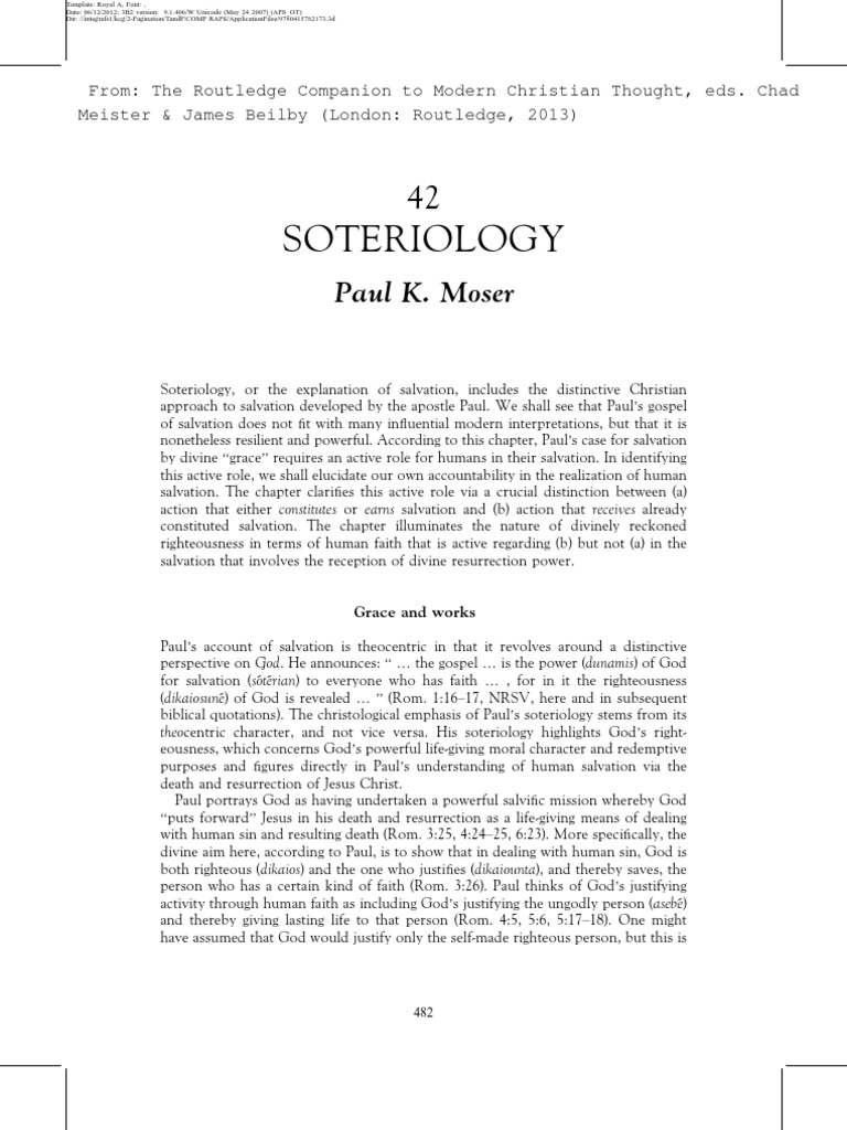 Soteriology | PDF | Salvation | Paul The Apostle