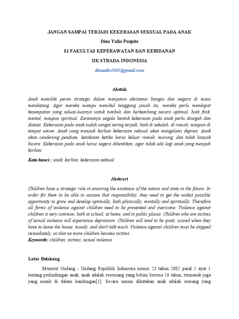 Anti Kekerasan Seksual Pada Anak | PDF Anti Kekerasan Seksual Pada Anak | PDF