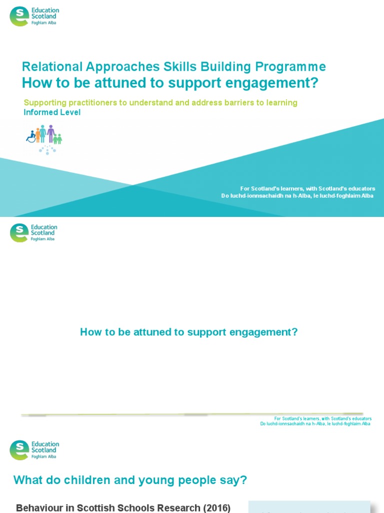 How To Be Attuned To Support Engagement Informed Level | PDF ...