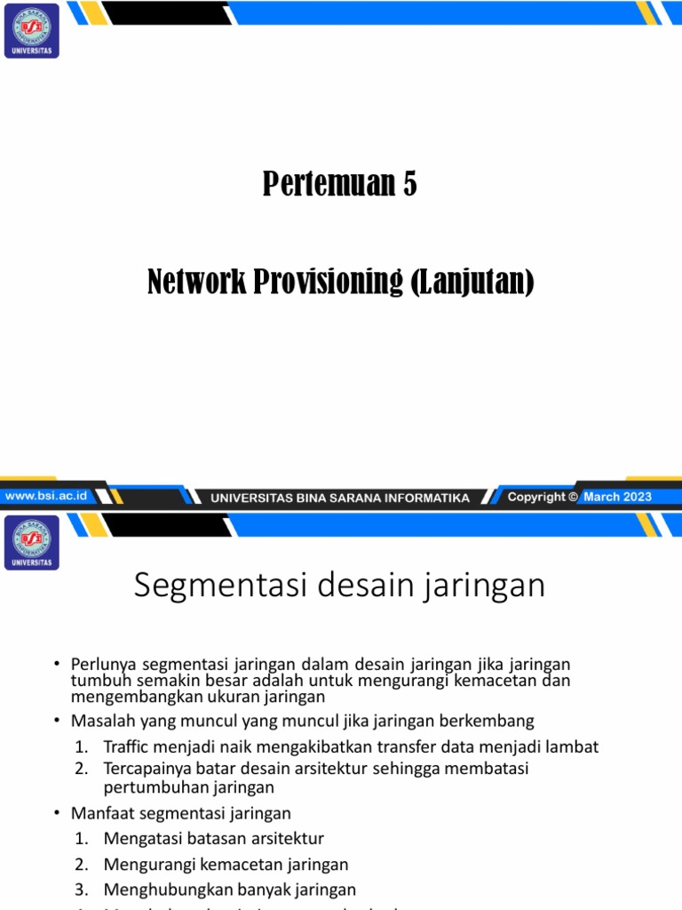 Pertemuan 5 Network Provisioning (Lanjutan) | PDF