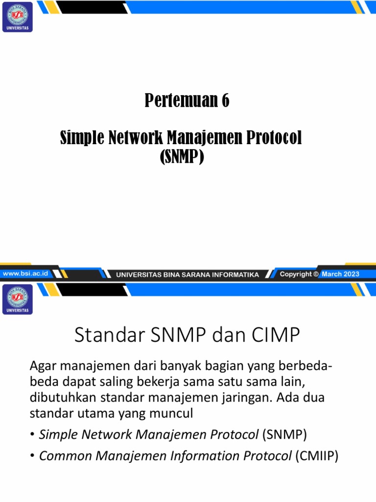 Pertemuan 6 Simple Network Manajemen Protocol (SNMP) | PDF