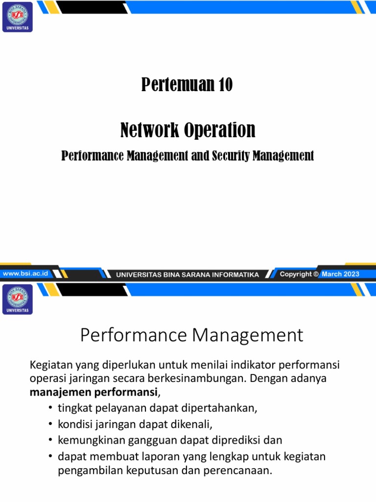 Network Operation: Pertemuan 10 | PDF