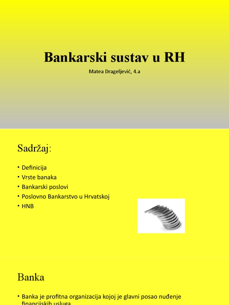 Bankarski Sustavi U RH | PDF