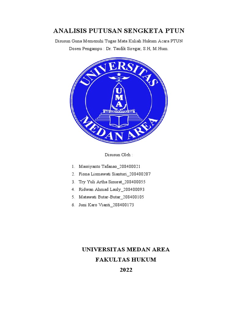 Analisis Putusan Ptun | PDF
