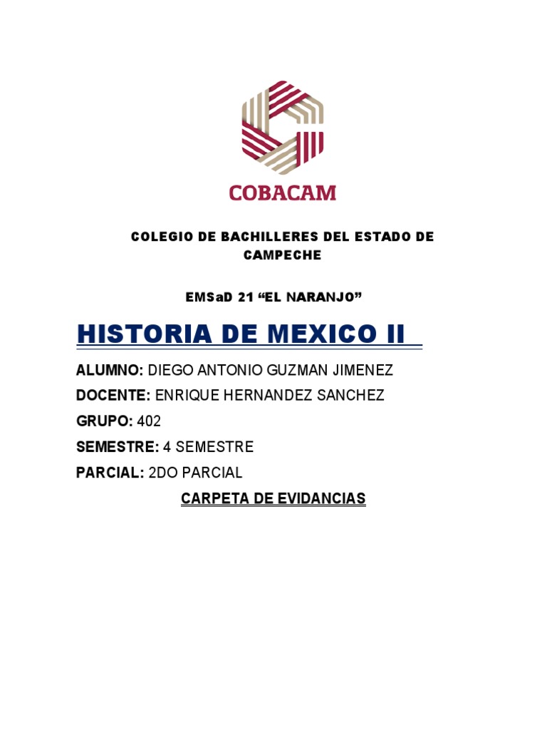 Carpata de Historia de Mexico 2do Semenestre 402 | PDF | México ...