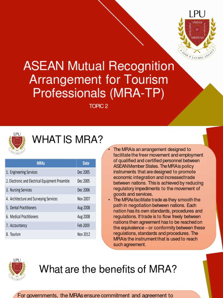 Topic 2 Asean Mra-Tp Updated 2023 | PDF