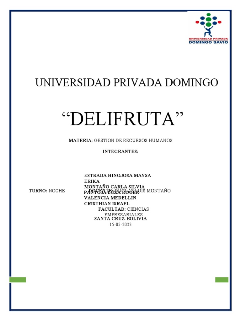 Delifruta: Innovación y Calidad en Pulpa | PDF | Calidad (comercial ...