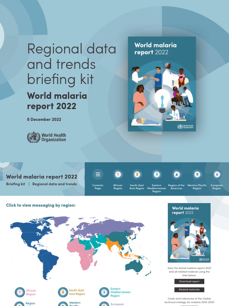 World Malaria Report 2022 Regional Briefing Kit Eng | PDF | Africa ...