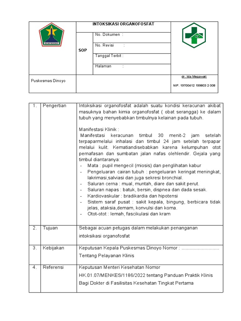 Intoksikasi Organofosfat | PDF