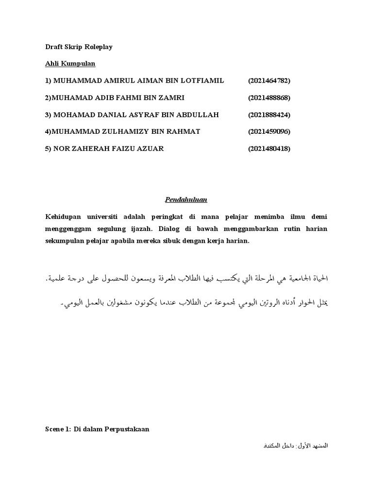 TAC Roleplay Script Group 4 | PDF