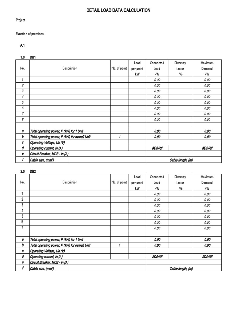 Load Data Template | PDF | Electrical Substation | Electronics