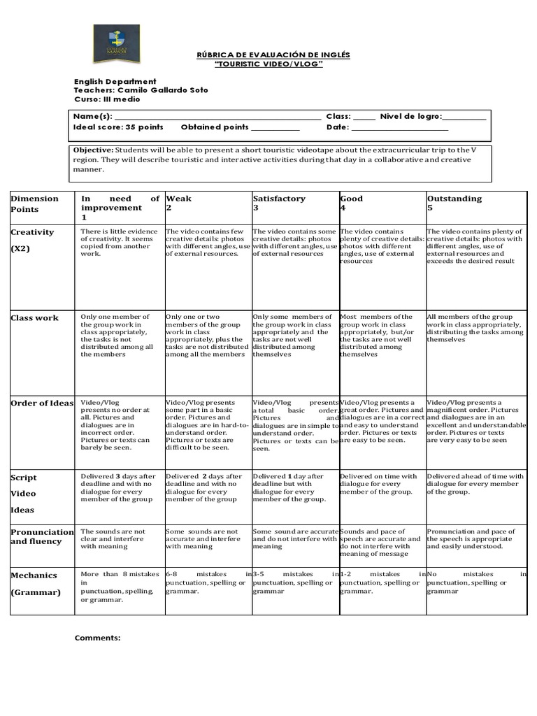 Rubric III Videotape | PDF | Cognition | Cognitive Science