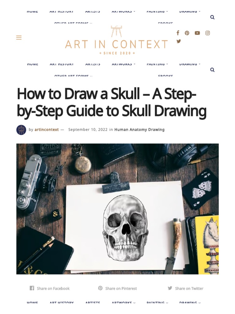 How To Draw A Skull - A Step-By-Step Guide To Skull Drawing | PDF