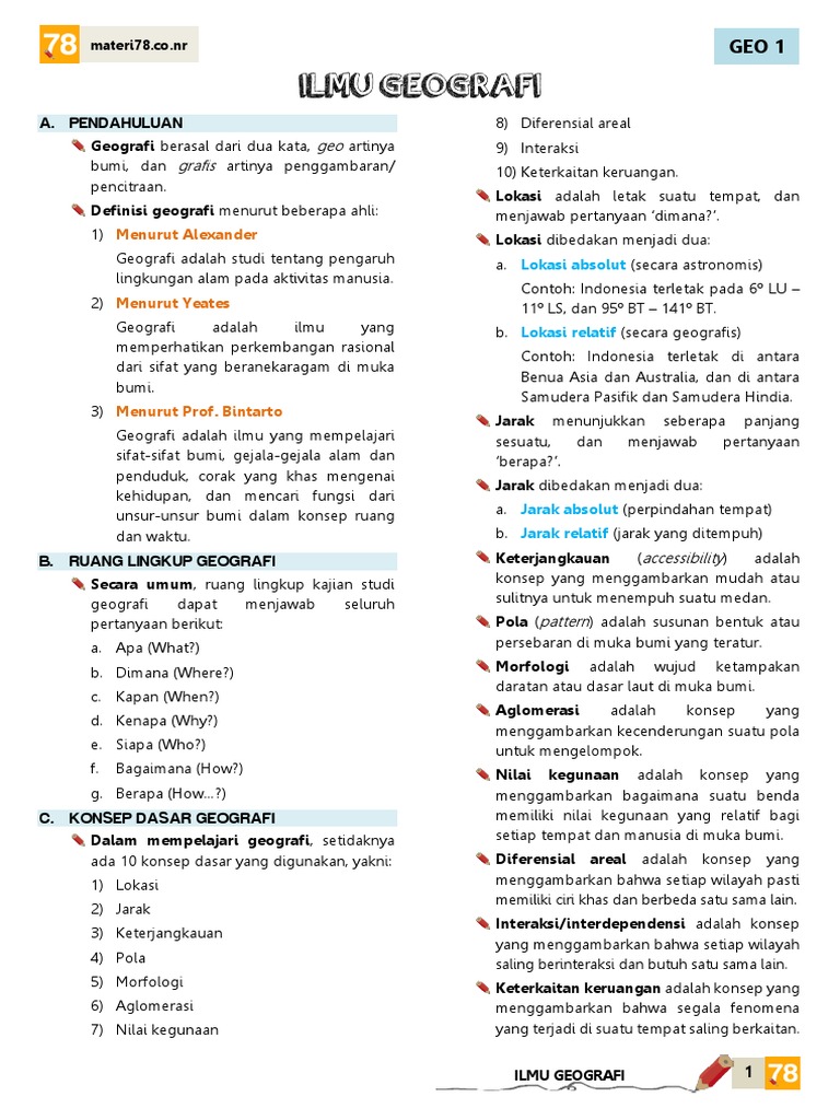 Ilgeo Geo1 1 | PDF | Ilmu Sosial | Sains & Matematika