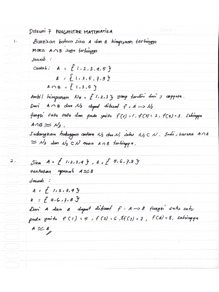 Diskusi 7 Pengantar Matematika | PDF