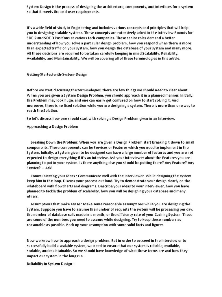 Scalability in System Design | PDF | Information Technology Management ...