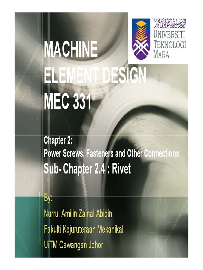 Machine Element Design MEC 331 Machine Element Design MEC 331 | PDF ...