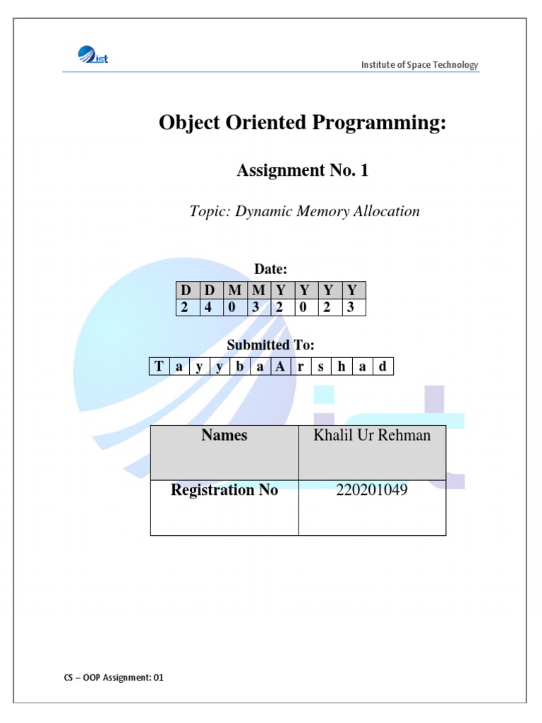 Assg 01 Pdf Pointer Computer Programming Parameter Computer Programming 