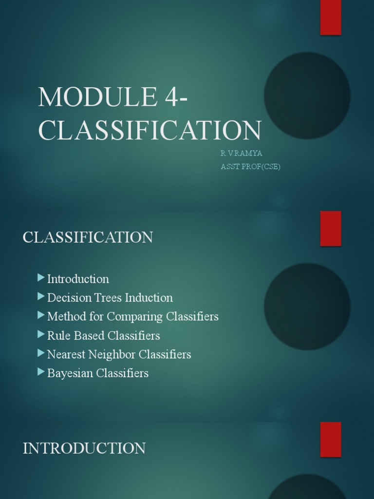 Module 4 | PDF | Statistical Classification | Machine Learning