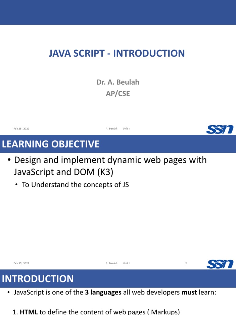 JS 1 | PDF | Java Script | Html JS 1 | PDF | Java Script | Html