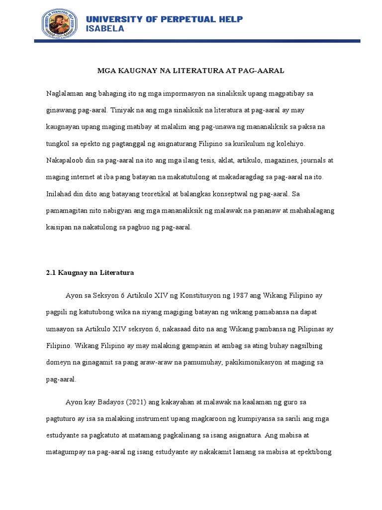 Kabanata Ii Group 5 | PDF