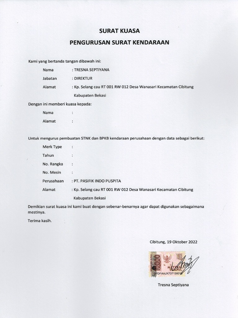 Surat Kuasa | PDF